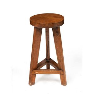 60cm Hardwood Stool - Furniture - Oriental