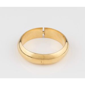18ct Italian Gold Hinged Bangle, 53.1g - Bracelets/Bangles - Jewellery