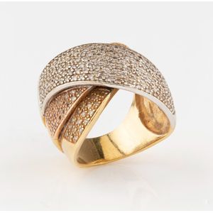 Tri-Tone Diamond Trinity Ring - Rings - Jewellery