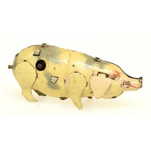 Japanese Tin Pig Clockwork Toy (VG) - Clockwork - Toys & Models