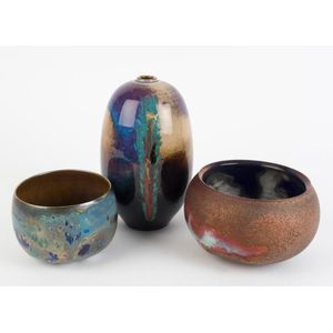 Greg Daly Pottery Collection: Two Bowls and One Vase - Australian ...