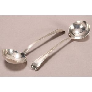 George III sterling silver sauce ladles, London 1795, Old English ...
