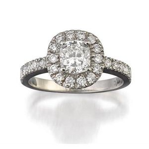 Tishe Platinum & Diamond Cluster Ring - Rings - Jewellery