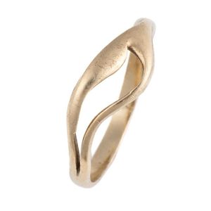 9ct Gold Split Wave Ring, Size M, 7mm Width - Rings - Jewellery