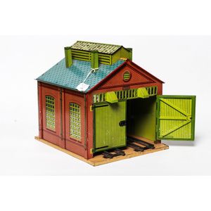 Hornby Tinplate Train Shed and Engine House Set - Railway Trains and ...