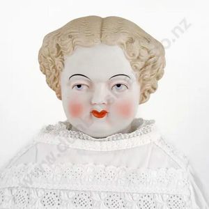 German Parian Ware Doll in Antique Christening Gown, 57cm - Zother ...