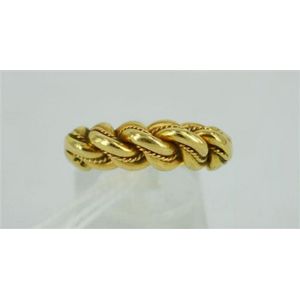 Vintage 14ct Gold Rope Twist Ring, Size O - Rings - Jewellery