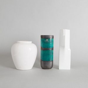 German Vases Trio with Schuerich, Rosenthal, and White Glaze - Castle ...