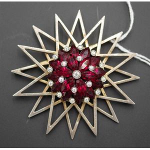 Sterling Silver Star Brooch, 7cm Width - Brooches - Jewellery