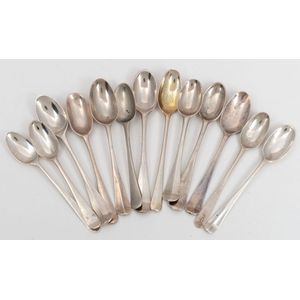 Antique Silver Condiment Spoons Collection: 18th Century, 43g Total ...