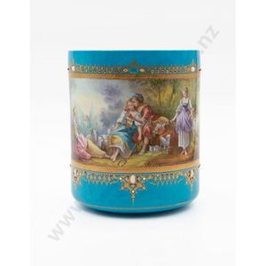 Sevres Celeste Jardiniere with Romantic Scenes - Sevres/Style - Ceramics