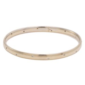 9ct Gold Diamond Gypsy Bangle - 0.21ct - Bracelets/Bangles - Jewellery