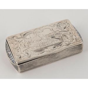 Russian Silver Snuff Box with Engraved City Scene - Snuff - Recreations ...