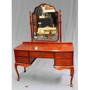 Queen Anne Dressing Table with Adjustable Mirror - Dressing Tables ...