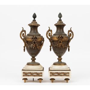 Gilt Bronze Classical Urns, 34cm High - Urns and Garnitures, Decorative ...