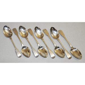 Antique fiddleback pattern sterling silver cutlery / flatware - price ...
