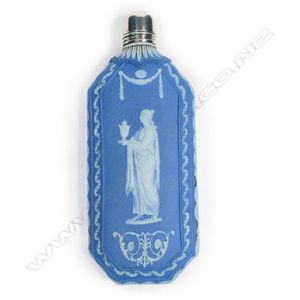 Victorian Jasperware Scent Flask with Silver Top - Scent Bottles ...