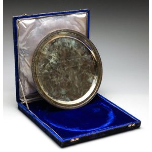 Decorative 850 Silver Plate with Inscription - Trays, Salvers, Waiters ...