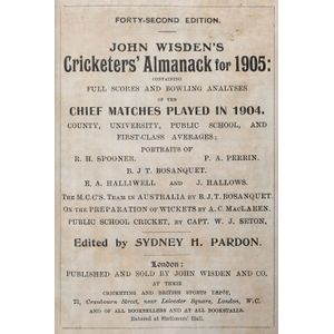 1905 Wisden Almanack with Five Cricketers of the Year - Sporting ...