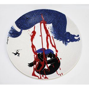 Hand Painted Charger by Anna Crichton (2010) - New Zealand Potters ...