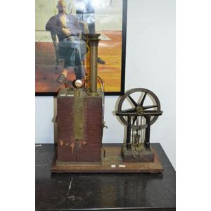 Antique Steam Engine with Faux Brick Boiler - Steam and Scratch Built ...