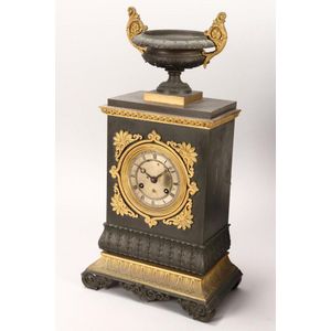 Empire Style Clock with Twin Handled Urn - Clocks - Mantle and Shelf ...