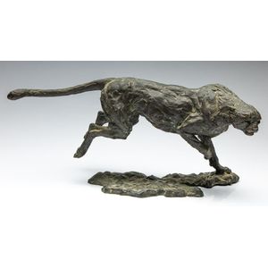 Bronze Cheetah in Pursuit - Animals & Birds - Sculpture/Statuary