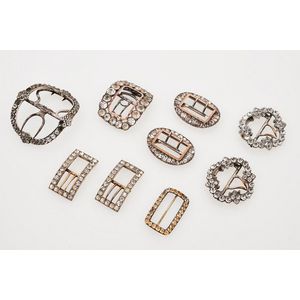 18th Century White Metal and Paste Buckle Collection - Buckles ...