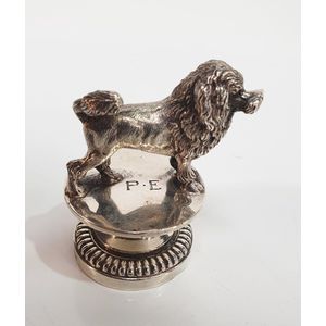 George V Silver Poodle Paperweight by S. Blackensee & Son ...