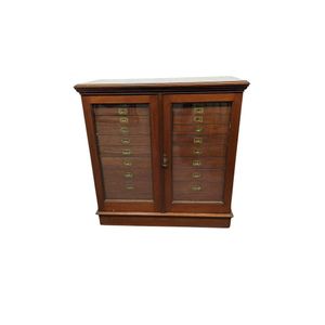 19th Century Cedar Entomology Cabinet with Twenty Specimen Drawers ...