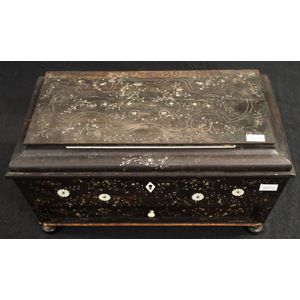Vintage Japanese Bone Inlaid Sewing Box with Fitted Interior - Zother ...