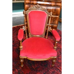 Red Velvet Library Chair - Seating - Singles/Pairs/Threes of Chairs ...