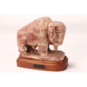 King of the Plains Marble Sculpture by Kay Dih - American Indian - Tribal