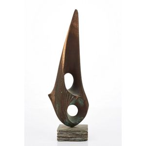 Abstract Bronze Sculpture by Errol B. Davis on Stone Plinth - Zother ...