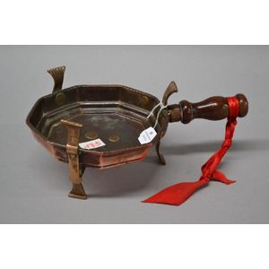 French Copper Crepe Pan Stand - Antique - Copper - Metalware