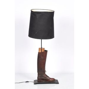 Vintage Leather Boot Table Lamp - 114 cm High - Lamps - Table & Desk ...
