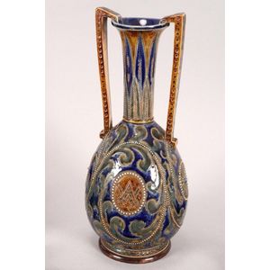 Royal Doulton Stoneware Twin Handled Vase by Frank Butler - Royal ...
