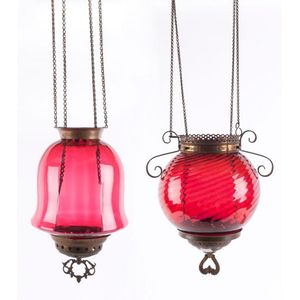 Victorian Ruby Glass Ceiling Lights - 19th Century (10 words) - Ceiling ...
