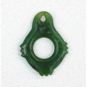 19th Century Pounamu Bird Leg Ring with Protrusions - Rings - Jewellery