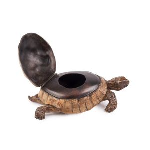 Austrian Cold-Painted Bronze Tortoise Box with Hinged Shell - Zother ...