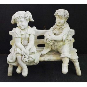 Seated Children Garden Sculpture - Decorative - Garden Statuary ...