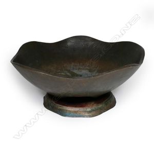 Matthew von Sturmer large bronze bowl on stand, the heavy solid ...