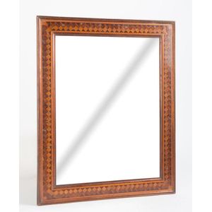 Inlaid Cedar Mirror with Specimen Wood Parquetry - Mirrors ...
