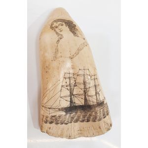 Scrimshaw whale's teeth, ivory and bone - price guide and values