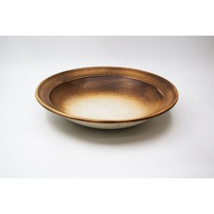 Stoneware Table Bowl with Tan and Brown Ash Glaze - New Zealand Potters ...