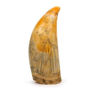 Scrimshaw whale's teeth, ivory and bone - price guide and values