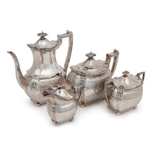 1888 London-made Drummond of Melbourne silver tea and coffee service ...