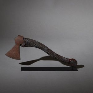Iron-headed Patoti with Hardwood Handle - New Zealand Maori - Tribal
