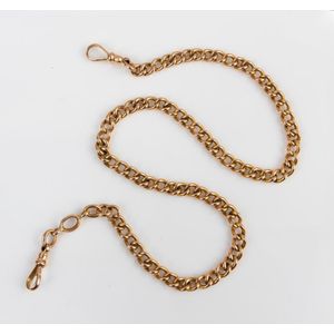 9ct Antique Gold Fob Chain with Swivel Clips - Necklace/Chain - Jewellery