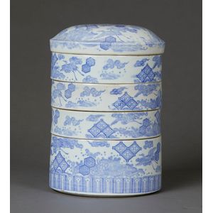 19th Century Chinese Blue and White Food Container - Ceramics - Chinese ...